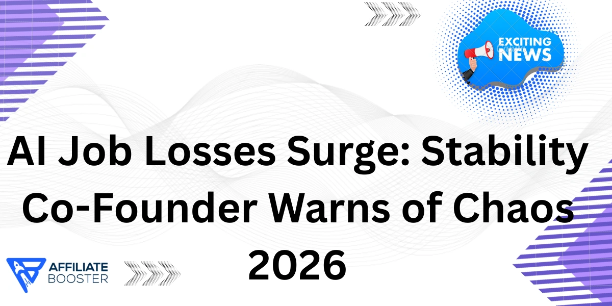 AI Job Losses Surge: Stability Co-Founder Warns of Chaos 2026