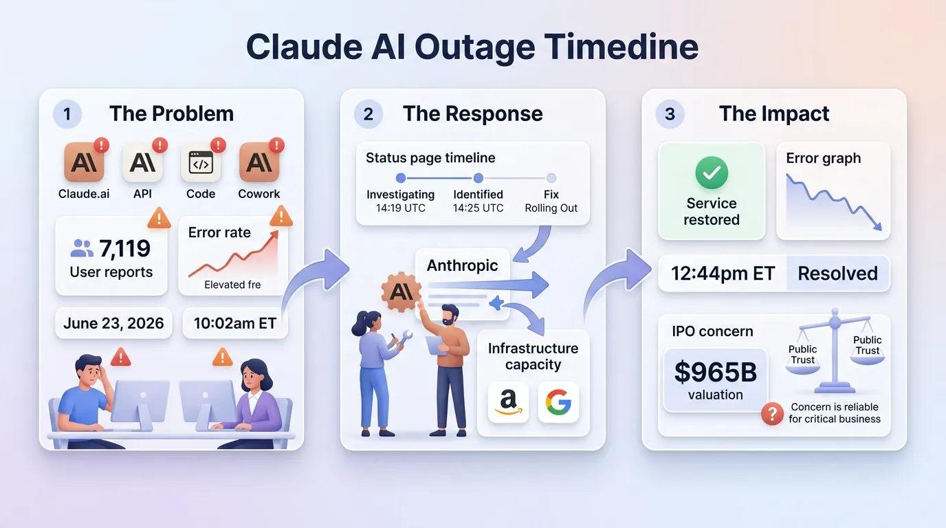 Claude Down Again: Anthropic Confirms Elevated Error Rate as Users ...